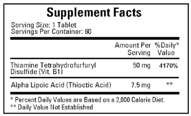Lipothiamine Vitamin B1 - fat soluble vitamin B1